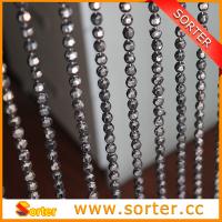 China Gun Metal Faceted Plastic Bead Chain Curtain 36-48 Inch Width Custom Door Window Decor for sale