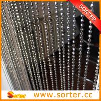 China Gun Metal Faceted Plastic Bead Chain Curtain 36-48 Inch Width Custom Door Window Decor for sale