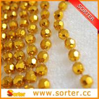 China Golden Faceted Plastic Bead Chain Curtain - Custom Sizes & Colors for Door & Window Decor for sale