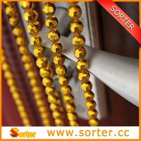 China Golden Faceted Plastic Bead Chain Curtain - Custom Sizes & Colors for Door & Window Decor for sale