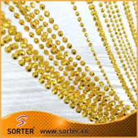 China Golden Faceted Plastic Bead Chain Curtain - Custom Sizes & Colors for Door & Window Decor for sale