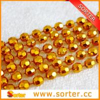 China Golden Faceted Plastic Bead Chain Curtain - Custom Sizes & Colors for Door & Window Decor for sale