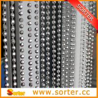 China Silver Faceted Plastic Bead Chain Curtain - Custom Sizes 60-120cm Width - Room Divider & Door Decoration for sale