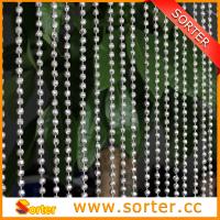 China Silver Faceted Plastic Bead Chain Curtain - Custom Sizes 60-120cm Width - Room Divider & Door Decoration for sale