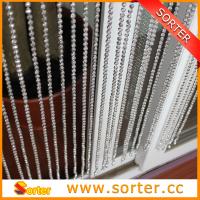 China Silver Faceted Plastic Bead Chain Curtain - Custom Sizes 60-120cm Width - Room Divider & Door Decoration for sale