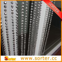 China Silver Faceted Plastic Bead Chain Curtain - Custom Sizes 60-120cm Width - Room Divider & Door Decoration for sale