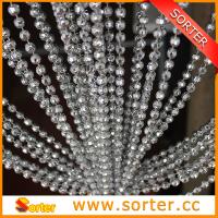 China Silver Faceted Plastic Bead Chain Curtain - Custom Sizes 60-120cm Width - Room Divider & Door Decoration for sale