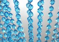 China Blue Faceted Plastic Bead Chain Curtain for Doors - Custom Sizes & Colors Available - 3-5 Day Sample Delivery for sale