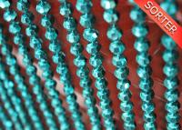 China Blue Faceted Plastic Bead Chain Curtain for Doors - Custom Sizes & Colors Available - 3-5 Day Sample Delivery for sale