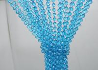 China Blue Faceted Plastic Bead Chain Curtain for Doors - Custom Sizes & Colors Available - 3-5 Day Sample Delivery for sale