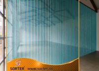 China Blue Faceted Plastic Bead Chain Curtain for Doors - Custom Sizes & Colors Available - 3-5 Day Sample Delivery for sale