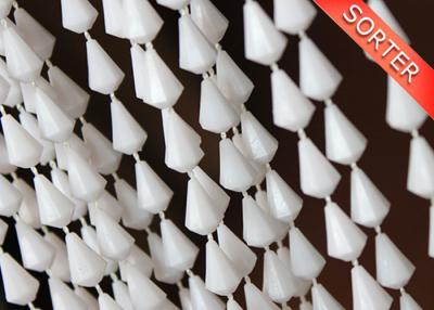 China White Rain Drop Plastic Chain Curtain - Custom Size Door & Window Decoration with 3-5 Day Sample Delivery for sale
