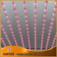 China Pink Rain Drop Plastic Chain Curtain - Custom Size Door & Window Decor Beaded Curtain for sale