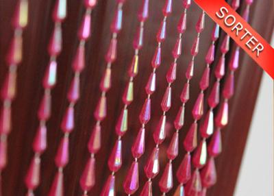 China Red Rain Drop Plastic Chain Curtain - Custom Size Decorative Beaded Door Curtain with 3-5 Day Sample Delivery for sale