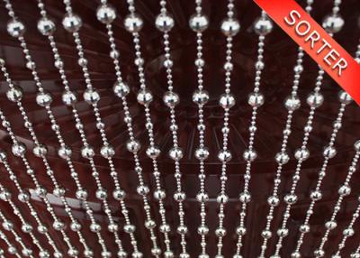 China Silver Plastic Bead Chain Curtain for Room Decor - Custom Sizes 24-120 Inches Width with Multiple Color Options for sale