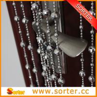 China Silver Plastic Bead Chain Curtain for Room Decor - Custom Sizes 24-120 Inches Width with Multiple Color Options for sale