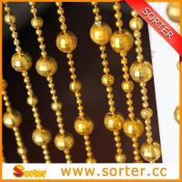 China Golden hanging plastic bead chain curtain for room decor for sale