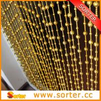 China Golden hanging plastic bead chain curtain for room decor for sale