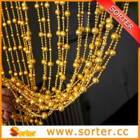 China Golden hanging plastic bead chain curtain for room decor for sale