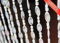 China Custom Plastic Beaded Door Curtain Decorative Hanging Beads for Home Office Window 90x210cm for sale