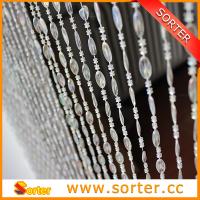 China Custom Plastic Beaded Door Curtain Decorative Hanging Beads for Home Office Window 90x210cm for sale
