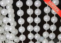 China Pearl white plastic bead chain curtain for door for sale