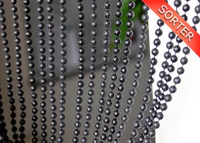 China Black Plastic Bead Chain Curtain for Door 90cm x 200cm Custom Size for sale