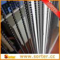 China Black Plastic Bead Chain Curtain for Door 90cm x 200cm Custom Size for sale