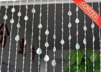 China Custom Plastic Bead Chain Curtain Room Divider 3mm Beads 90cm Width for sale
