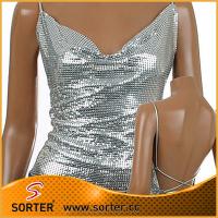 China Silver Metal Sequin Cloth with 4-Branch Aluminum Flakes for Interior & Clothing Design Applications for sale