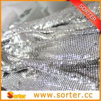 China Silver Metal Sequin Cloth with 4-Branch Aluminum Flakes for Interior & Clothing Design Applications for sale