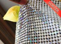 China Holographic Silver Metal Sequin Cloth - 4-Branch Aluminum Flake Design for Interior & Clothing Applications for sale