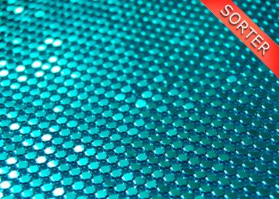 China Blue Metal Sequin Cloth with Aluminum Flakes and Rings for Interior and Clothing Design Applications for sale