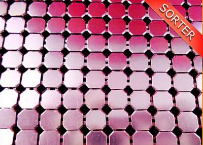 China Pink Metal Sequin Cloth with 4-Branch Aluminum Flakes for Interior and Clothing Design for sale