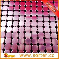 China Pink Metal Sequin Cloth with 4-Branch Aluminum Flakes for Interior and Clothing Design for sale