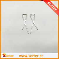 China 33mm x 28mm Stainless Steel X-Shape Shirt Clips - Rustproof Metal Fasteners for Garment Manufacturing for sale