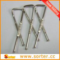 China 33mm x 28mm Stainless Steel Round Shirt Clips with Custom Word Engraving - X-Shape Design for sale
