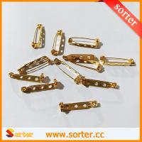 China Brooch Safety Pins 20mm-38mm Steel Alloy Gold Plated for Jewelry Findings and Crafts for sale