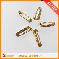 China Brooch Safety Pins 20mm-38mm Steel Alloy Gold Plated for Jewelry Findings and Crafts for sale