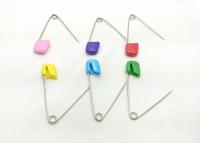 China Stainless Steel Safety Pin with Plastic Head Cap for Baby Diaper Use - Durable Non-Toxic Fastener for sale