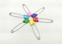 China Stainless Steel Safety Pin with Plastic Head Cap for Baby Diaper Use - Durable Non-Toxic Fastener for sale