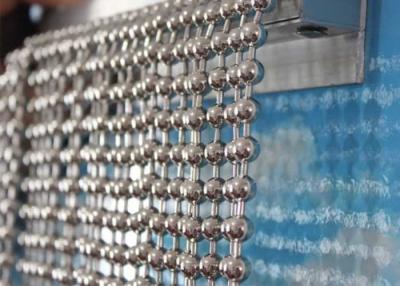 China Steel Alloy Metal Ball Room Divider Curtain - 4mm 6mm 8mm 10mm Silver Beaded Doorway Separator for sale