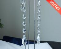 China 12-Branch Acrylic Crystal Bead Manzanita Tree with Hanging Strands for Wedding Centerpiece Decor for sale