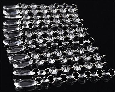 China 12-Branch Acrylic Crystal Bead Manzanita Tree with Hanging Strands for Wedding Centerpiece Decor for sale