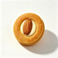 China Balanced Nut Flavor Almond Mini Pizza Shaped Cookies For Whole Family for sale