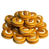 China Whole Almond Mini Pizza Shaped Cookies Rich Milky Aroma Mini Pizza Biscuits for sale