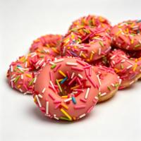 China Crisp Crunch Sweet Donut-Shaped Cookies (Strawberry Flavor)  Eye-catching Sprinkle Decor for sale
