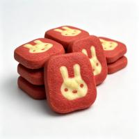 China Kids Favorite Cute Bunny-Shaped Cookies (Strawberry Flavor) Fresh Natural Ingredients for sale