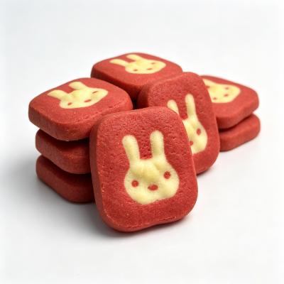 China Kids Favorite Cute Bunny-Shaped Cookies (Strawberry Flavor) Fresh Natural Ingredients for sale