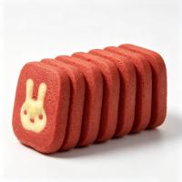 China Crispy Tasty Cute Bunny-Shaped Cookies (Strawberry Flavor) Rich Fruit Aroma for sale
